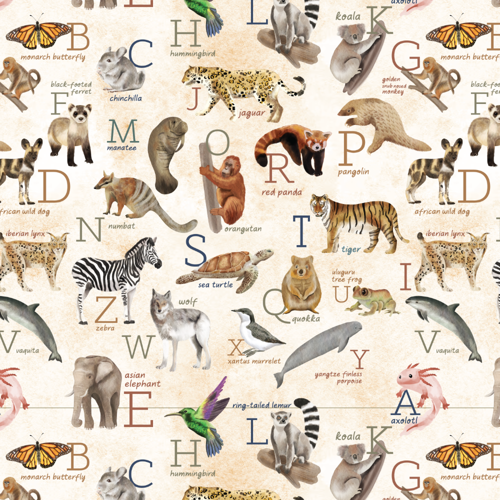Endangered Animals Alphabet – Wildwoven