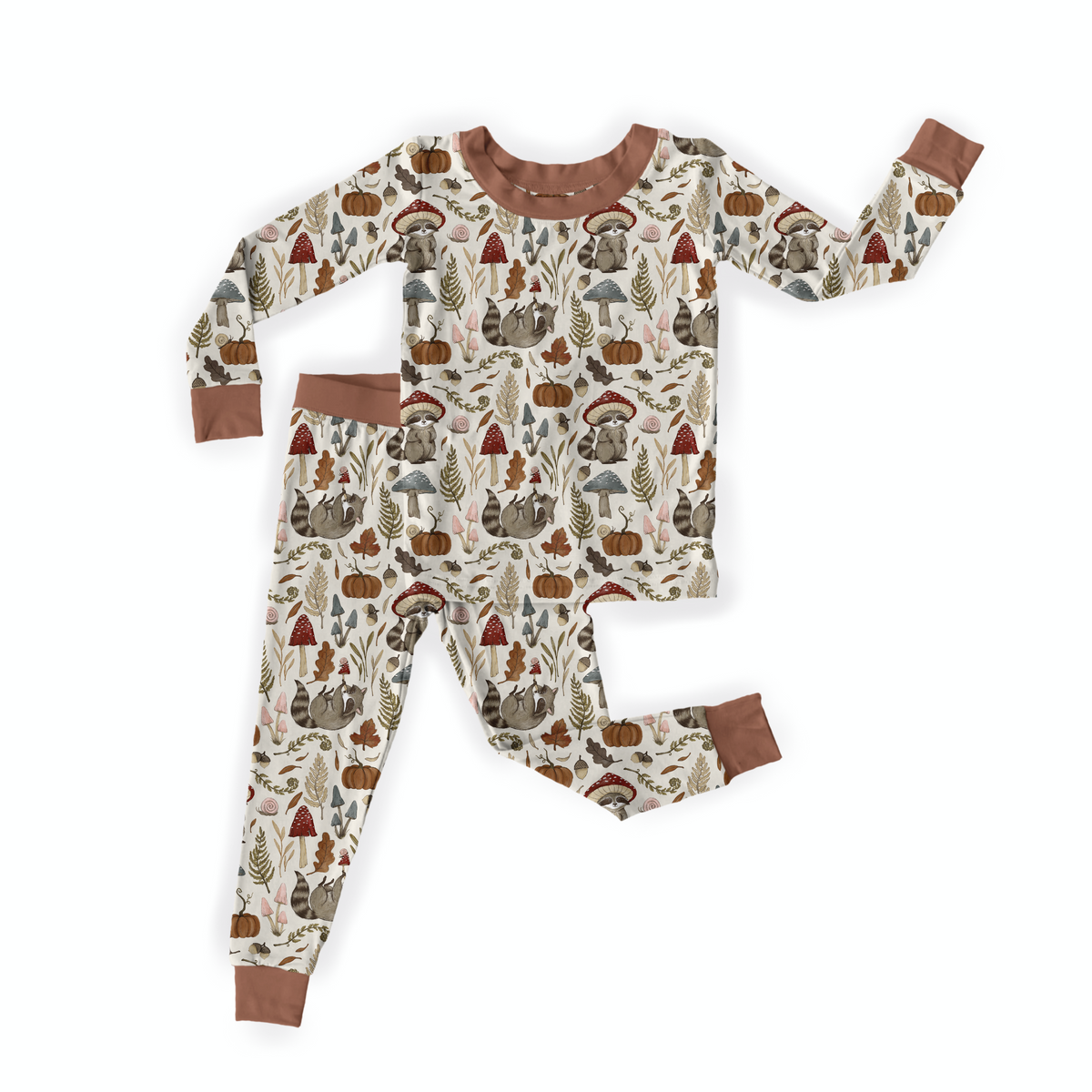 Cottagecore Critters Two-Piece Pajama Set – Wildwoven